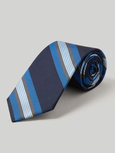 Robert Talbott Robert Repp Necktie In Royal Blue Multi Navy Repp | ModeSens