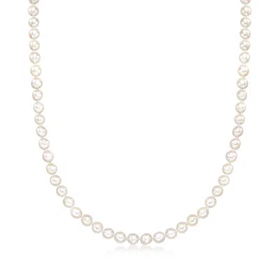 Ross-simons 6-6.5mm Cultured Akoya Pearl Necklace With 18kt White Gold ...
