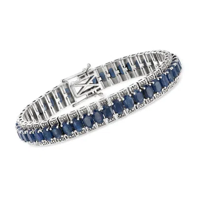Ross-simons Sapphire Tennis Bracelet In Sterling Silver In Multi | ModeSens