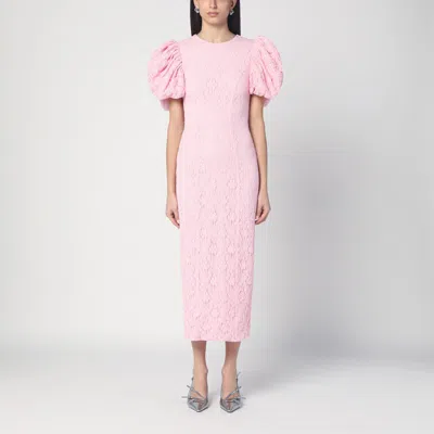 Rotate Birger Christensen Pink Lace Midi Dress | ModeSens