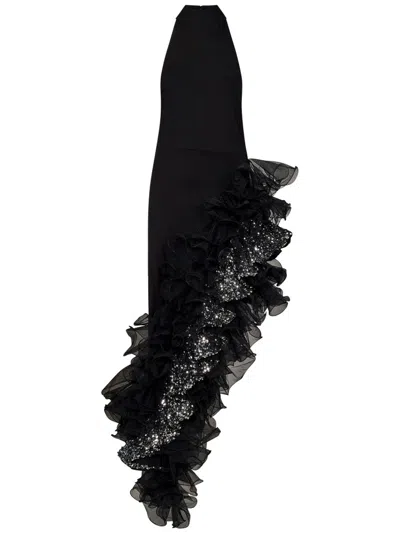 Rotate Birger Christensen Sequin-detail Ruffled Maxi Dress | ModeSens