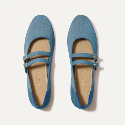 Rothys The Double Buckle Mary Jane In Blue In Sky | ModeSens