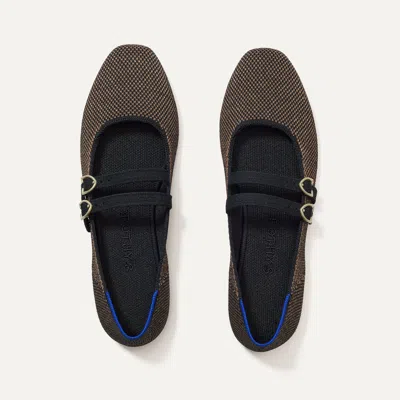 Rothys The Double Buckle Mary Jane In Brown/metallic In Bronzite | ModeSens