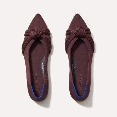 Rothys The Knot Point Ii In Brown/neutral In Dark Chocolate | ModeSens