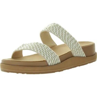 Roxy Summer Breeze Womens Textured Knit Slide Sandals In White | ModeSens