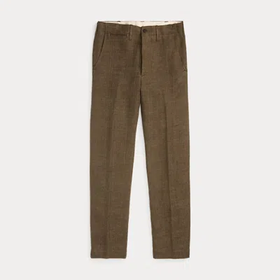 Rrl Linen Herringbone Officer's Pant In Brown | ModeSens