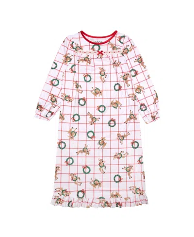 Rudolph Kids' Little Girl Holiday Sibling Sleep Granny Gown In Assorted ...