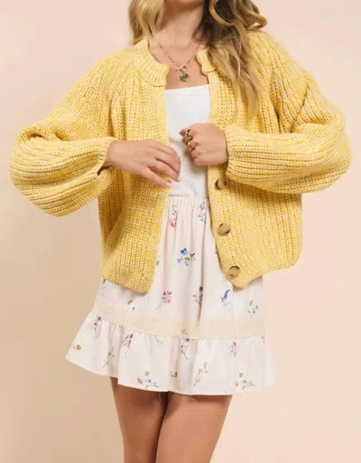 Sadie & Sage Sunroof Cardigan In Lemon Hue In Multi | ModeSens