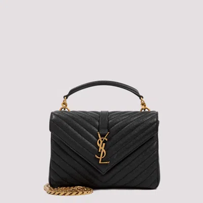 Saint Laurent College Bag In Matelassé Leather In Nero | ModeSens