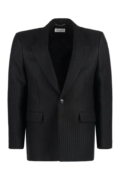 Saint Laurent Single-breasted One Button Jacket In Black | ModeSens