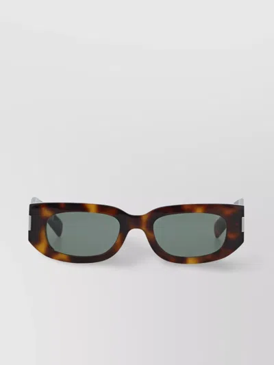 Saint Laurent Square Sunglasses Tortoiseshell Frame In Black Modesens
