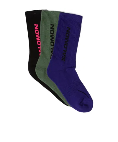 Salomon Socks 3-pack In Blue | ModeSens