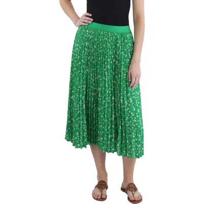 Sam & Jess Womens Shutter Pleat Floral Print Midi Skirt In Multi | ModeSens