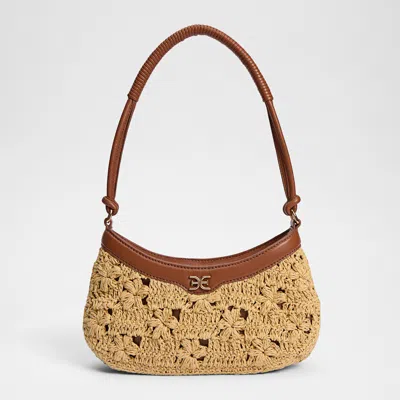 Sam Edelman Layla Floral Raffia Shoulder Bag Natural Raffia In Brown ...