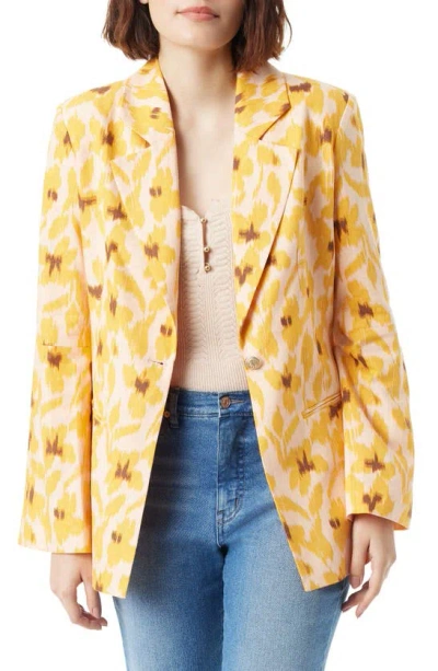 Sam Edelman Sire Floral Linen Blend Blazer In Bellini | ModeSens
