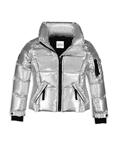 Sam Girls' Freestyle Down Jacket - Little Kid In Silver | ModeSens