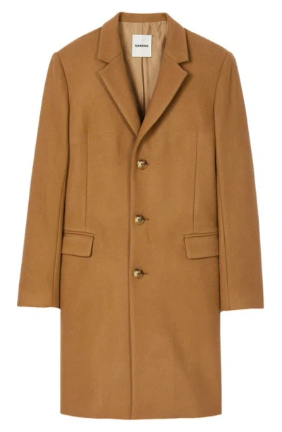 Sandro Apollo Wool Blend Coat In Naturels | ModeSens