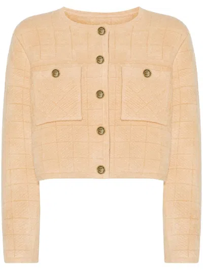 Sandro Bouclé Cropped Jacket In Brown | ModeSens