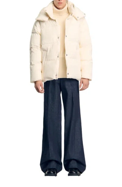 Sandro Quilted Puffer Jacket In Naturels | ModeSens