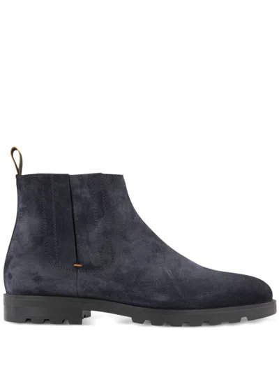 Santoni Chelsea Boots In Blue | ModeSens