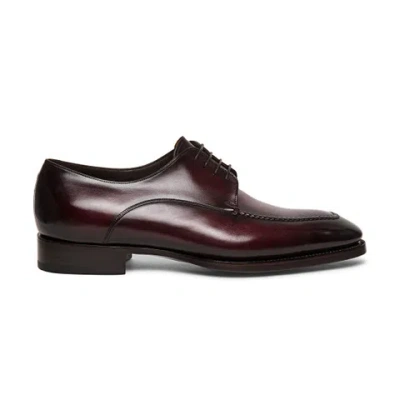 Santoni Men's Burgundy Leather Limited Edition Derby Shoe | ModeSens