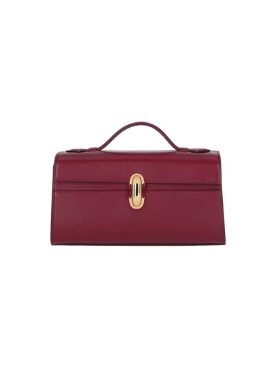 Savette The Symmetry Leather Top Handle Bag In Bordeaux | ModeSens