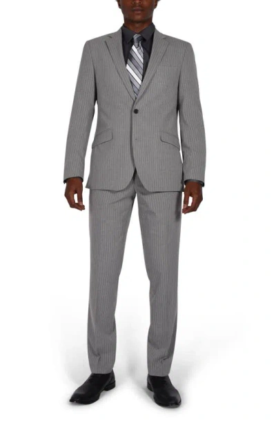 Savile Row Co Trim Fit Pinstripe Suit In Grey | ModeSens