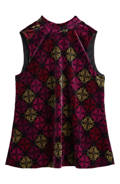 Seasalt Cornwall Winter Cherry Sleeveless Velvet Top In Geo Snowflake ...