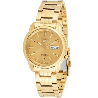 Seiko 5 Gold Dial Watch | ModeSens