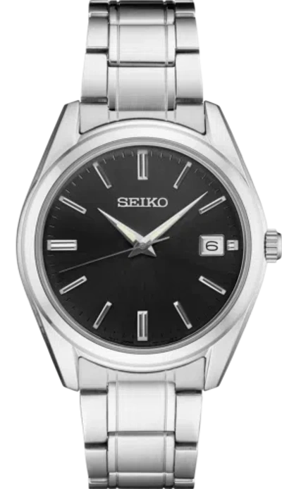 Pre-owned Seiko Essentials Black Dial Men Watch Sur311 | ModeSens