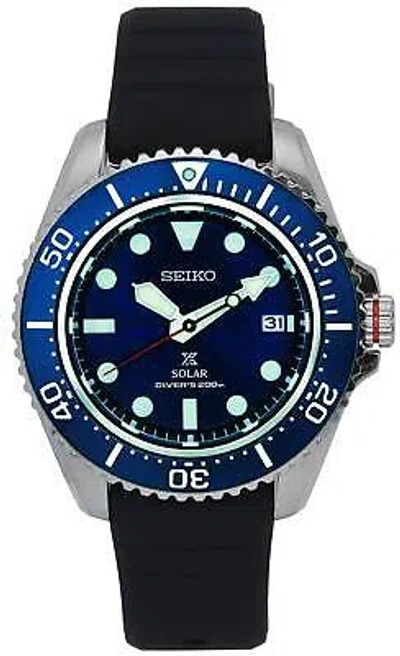 Pre-owned Seiko Prospex Blue Dial Solar Diver Magnetic Reluctance ...