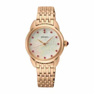 Seiko Sur564p1 Women's Quartz Watch, Mother Of Pearl Dial, Rose Gold ...