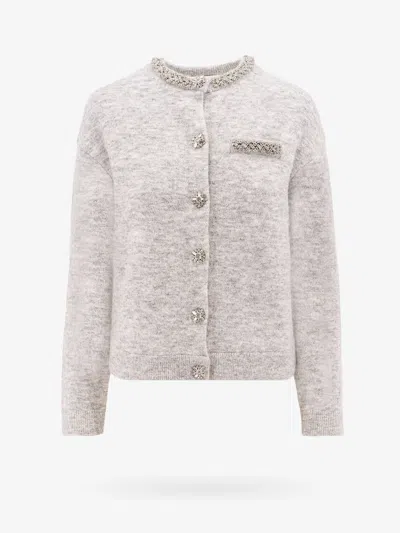 Self-portrait Cardigan In Grey | ModeSens