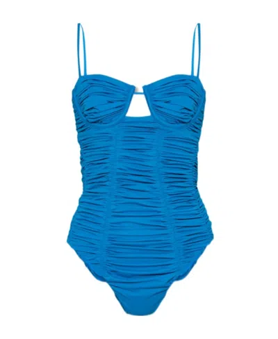 Self-portrait Sling Swimsuit In Blue | ModeSens