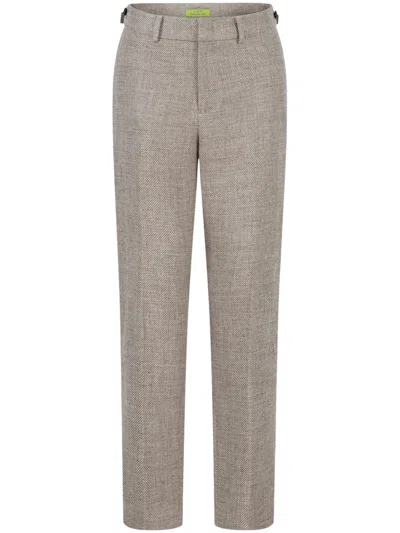 Shanghai Tang Adjustable-waistband Trousers In Brown | ModeSens