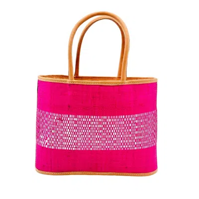 Shebobo Women's Wynwood Straw Basket Bag Handbag In Fuchsia In Pink ...
