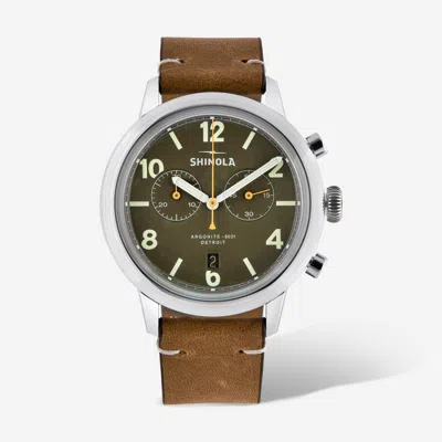 Shinola Detroit Men's The Traveler S0120250985 2 Eye Chronograph Watch ...