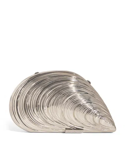 Simkhai Bridget Oyster Shell Clutch Bag In Silver | ModeSens