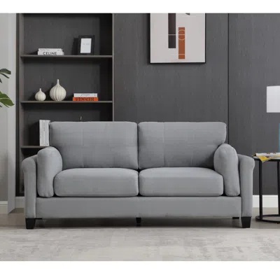 Simplie Fun 79" Modern Sofa With Built-in Usb & Type-c Ports In Gray ...