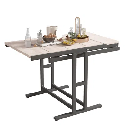 Simplie Fun Convertible Wood Table & Shelf: Space-saving, Multifunction ...