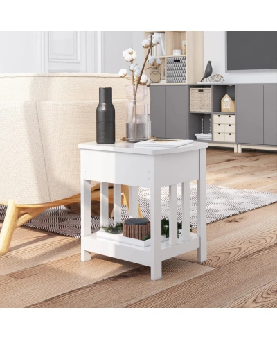 Simplie Fun Mission Side Table, 1 Drawer Bedside Table With A Shelve ...