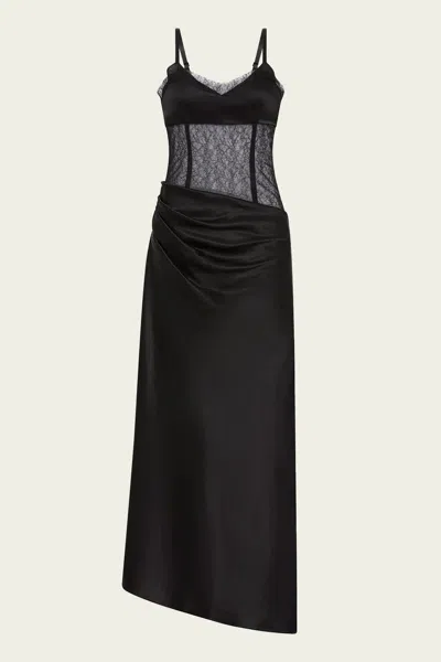 Sir Dunya Draped Gown In Black | ModeSens