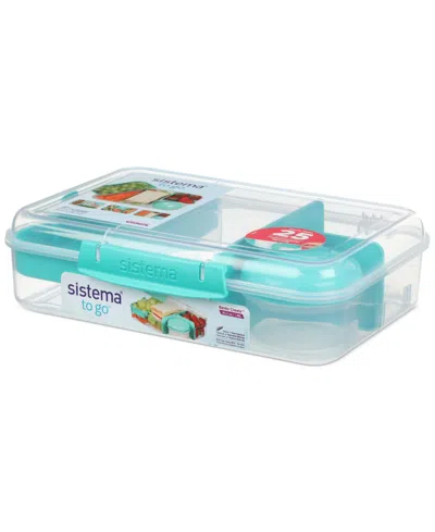 Sistema Create To Go Bento Box 6-cup Food Storage Container In Blue ...