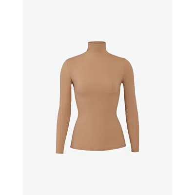 Skims Womens Sienna Fits Everybody Turtleneck Stretch-woven Top | ModeSens
