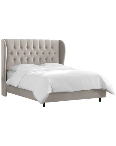 Skyline Furniture Wingback Bed In Gray | ModeSens