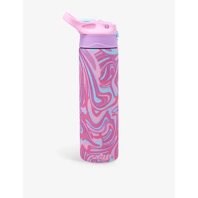 Smiggle Boys Pink Kids Marble Insulated Stainless-steel Drink Bottle ...