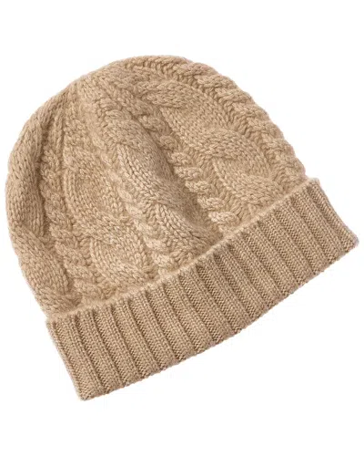 Sofia Cashmere Sofiacashmere Chunky Cable Cashmere Hat In Brown | ModeSens