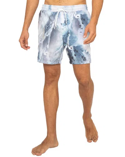 Sol Angeles Marble Swirl Swim Short In Blue | ModeSens