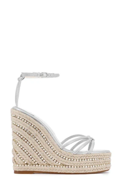Sophia Webster Alina Espadrille Wedge Sandal In Silver | ModeSens