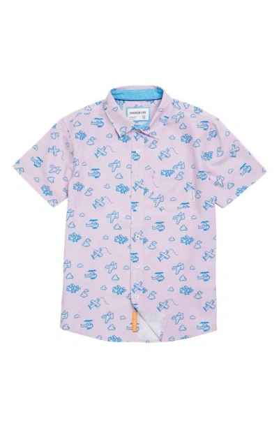Sovereign Code Kids' Stanley Flying Short Sleeve Button-up Shirt In ...